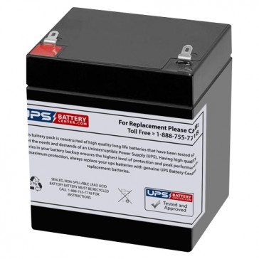 Power Kingdom PS4-12 12V 4Ah Battery with F1 Terminals