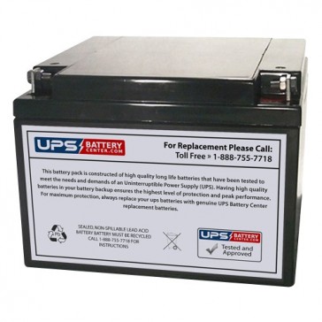 GS Portalac PE12V24A 12V 24Ah Battery with F3 - Nut & Bolt Terminals