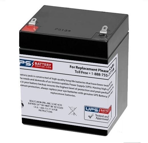 GS Portalac PX12050SHR 12V 5Ah Battery with F1 Terminals