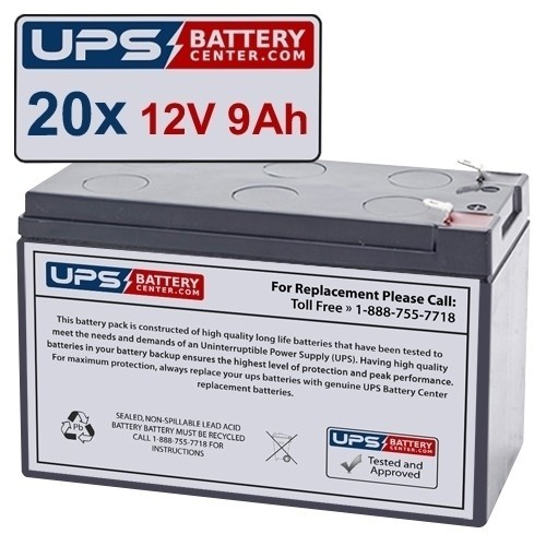 PCM Powercom Vanguard II 10KVA VGS-10K Replacement Battery Set - 100% ...