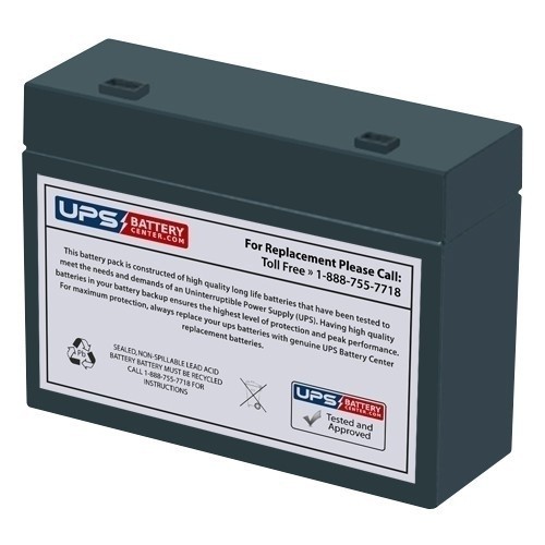 Telong TL1245C 12V 6Ah Battery with +F2 -F1 Recessed Terminals